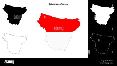 Batang Blank Outline Map Set Stock Vector Image And Art Alamy
