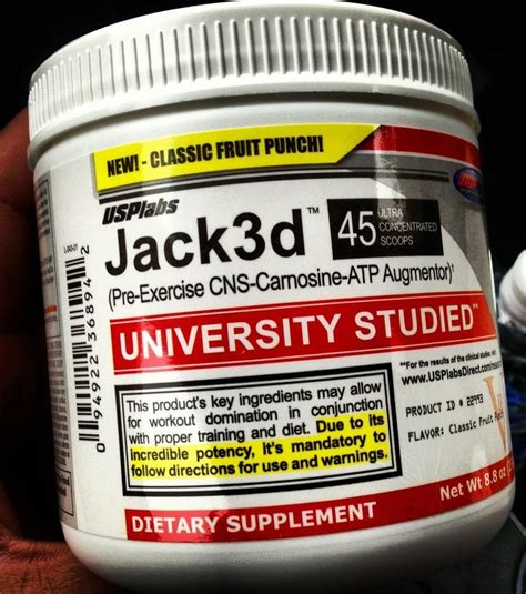 Jack3d. The Legendary Pre Workout Supplement. RIP.
