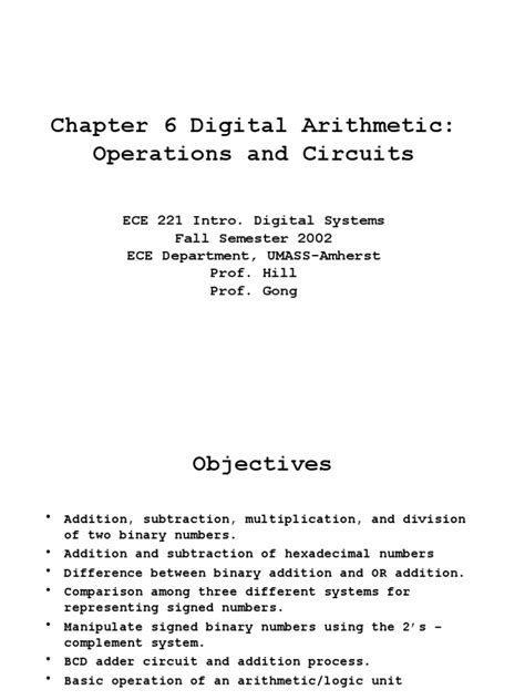 chapter 6 digital arithmetic operations and circuits pdf subtraction binary coded decimal