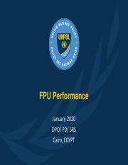 SOP On FPU Performance Part Pdf FPU Performance January DPO PD SRS Cairo EGYPT