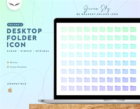 Desktop Folder Icons For Macbook And Imac Minimalist Design