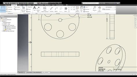 Autodesk Inventor How To Make 2d Drawing From A 3d Model Youtube