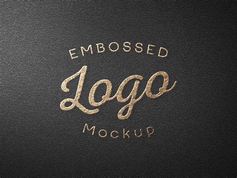 Maqueta De Logotipo De Textura En Relieve Plantillas Psd Gratuitas