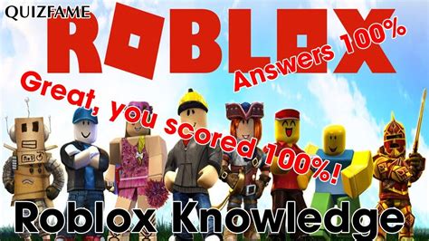 Roblox Knowledge Quiz Answers 100 Quiz Fame Youtube