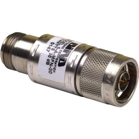 Bird Rf Coaxial Attenuator 5 Watts 30db Nominal Attenuation N Male Input And N Female Output