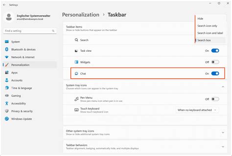 Windows 11 Taskbar Remove Chat Icon Customize Search Field With Group