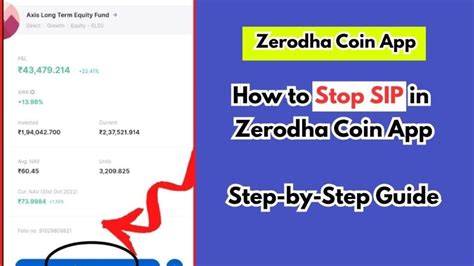 How To Stop Sip In Zerodha Coin App Step By Step Guide