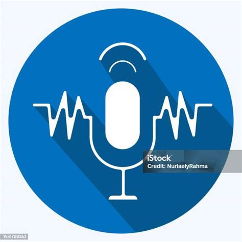 아이콘 음성 인식 기계 학습 기호와 관련이 있습니다 긴 그림자 스타일 심플한 디자인 편집 가능 간단한 그림입니다 간단한 벡터 아이콘 감정에 대한 스톡 벡터 아트 및 기타