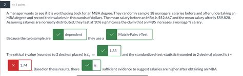Solved By An EXPERT 2 4 5 PointsA Manager Wants To See If It Is Chegg Com
