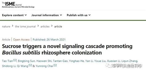 Nature子刊 天津农科院 中国农大等单位合作揭示芽胞杆菌和植物互作新机制 知乎