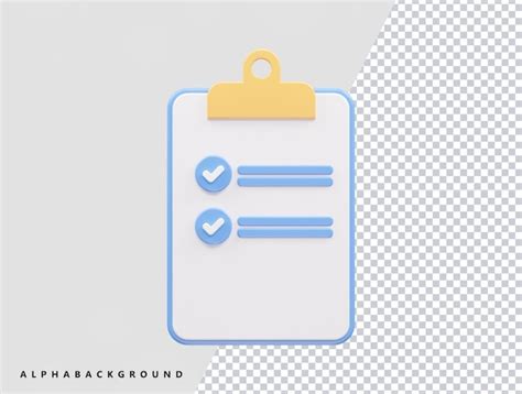 Premium Psd A Clipboard With A Checklist On It