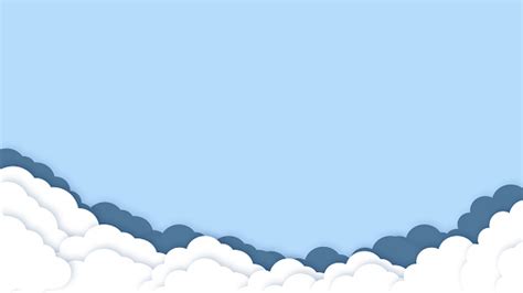 밝은 파란색 배경에 종이 구름을 잘라 볼륨 수평 배경입니다 공간을 복사합니다 종이에 대한 스톡 벡터 아트 및 기타 이미지 종이 배경 주제 빗방울 Istock