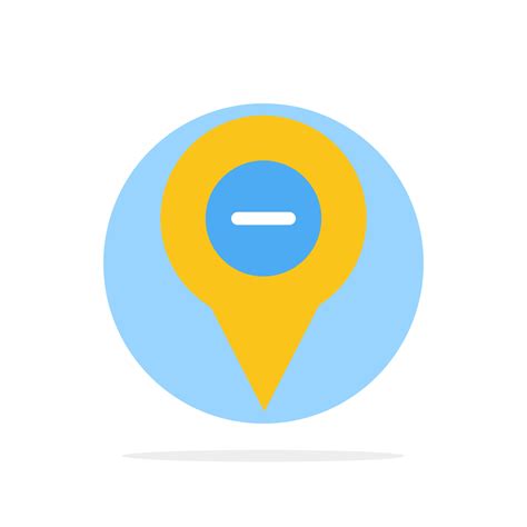 Location Map Navigation Pin Minus Abstract Circle Background Flat Color Icon 19124271 Vector Art