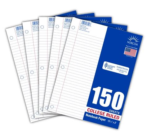 Norcom 1 Pack Filler Paper 150 Sheets College Ruled Babe Cart