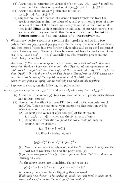 5 Fast Fourier Transform FFT This Problem Chegg Com