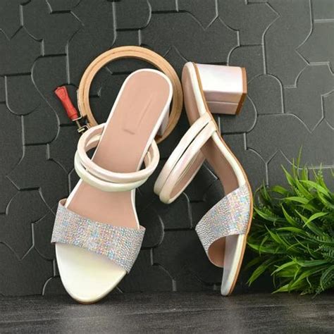 Synthetic Leather Open Toe High Heel Sandal Party Wear At Rs 240pair