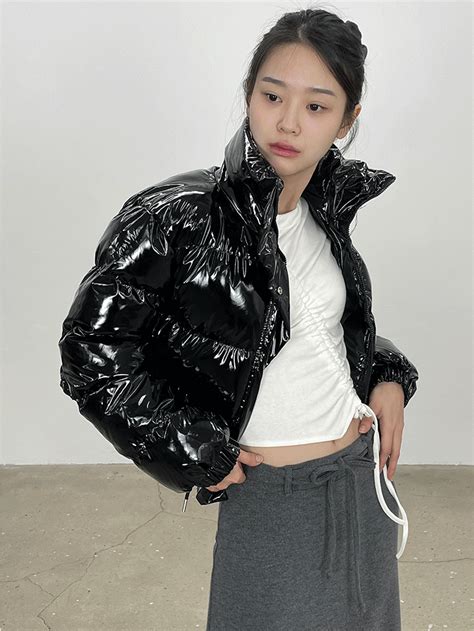 토마토스토어 코이츠 글로시 유광 크롭 숏패딩