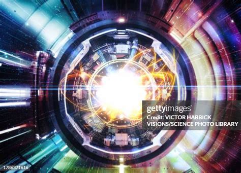 Particle Accelerator Conceptual Illustration High Res Vector Graphic