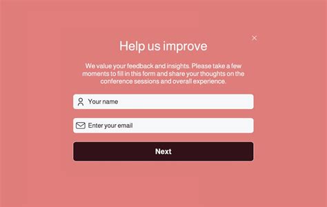 Conference Feedback Form Template Visme