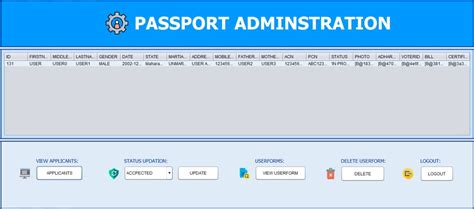 Github Shreeyesh3920passport Status Tracking System