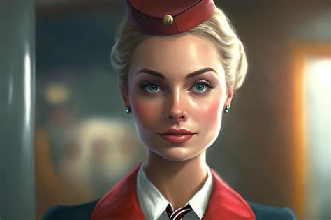Premium Photo Air Hostess Cute