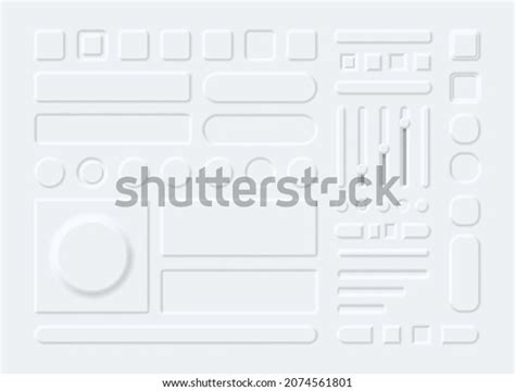 D Interface Elements Buttons Menu Sliders Stock Vector Royalty Free Shutterstock