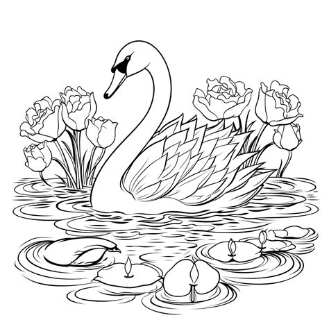 Schwan Malvorlagen Ausmalbild Kostenlos Herunterladen