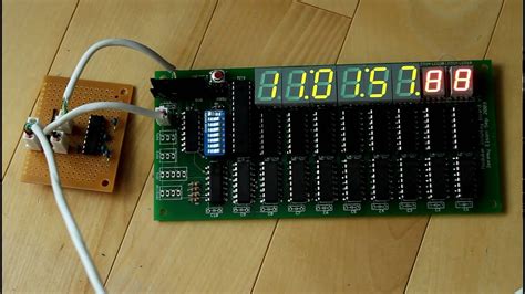 Diy Home Made 7 Segment Led Wall Clock Using An Atmega Youtube