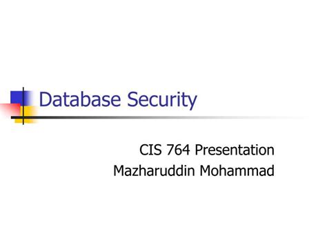 PPT Database Security PowerPoint Presentation Free Download ID 3283093