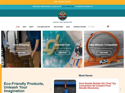 Quirkworks3d Toy Company Website Design Coursevector