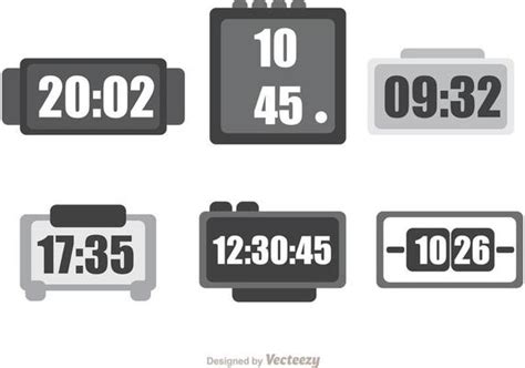 Digital Clock Vector Art Icons And Graphics For Free Download