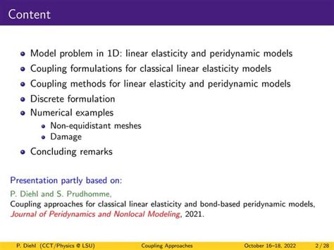 challenges for coupling approaches for classical linear elasticity and