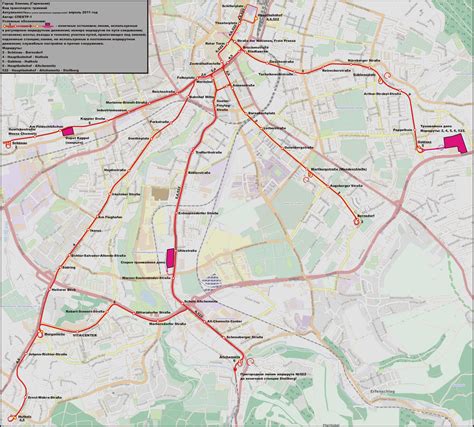 Карты созданные с использованием Openstreetmap Хемниц — Схемы — Фото — Городской электротранспорт