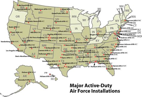 Map Of Afb In Us Printable Map Of The Us
