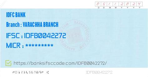 Idfc Bank Varachha Branch Branch IFSC Code Surat Contact Phone Number Address