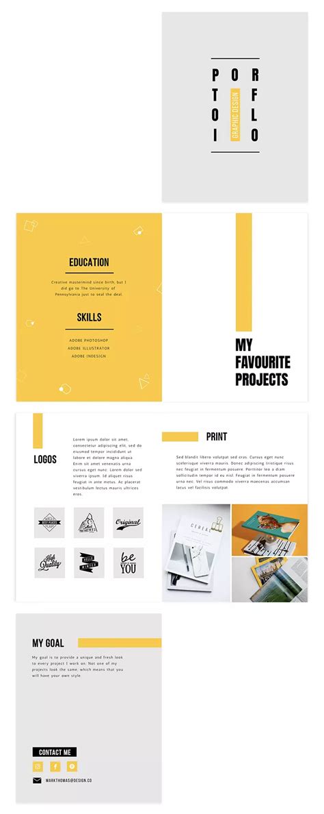 Graphic Design Portfolio Cover Page Examples