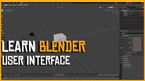Learn Blender Part 1 User Interface Youtube