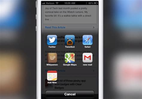 Jailbreak Tweak Creates An Ios Services Menu With Url Schemes Macstories
