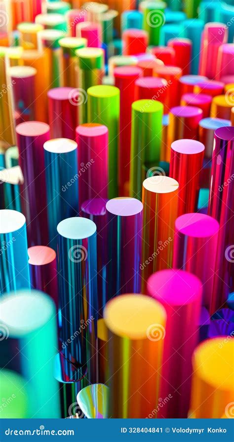 Colorful Abstract Pattern With Cylindrical Shapes Stock Image Image
