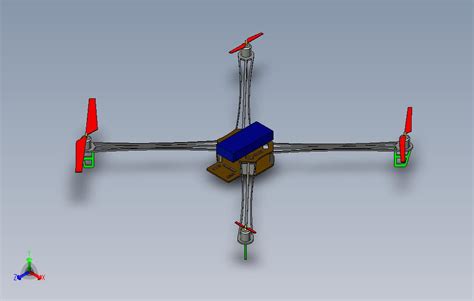 四轴飞行器1ug模型图纸免费下载 懒石网