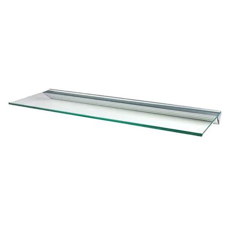 Wallscapes Glacier 48 In W X 12 In D Clear Glass Shelf With Silver