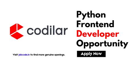 Python Frontend Developer Job Opportunity Jobcode