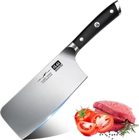 Mituer Meat Cleaver 7 Inch Butcher Knife Stainless Steel