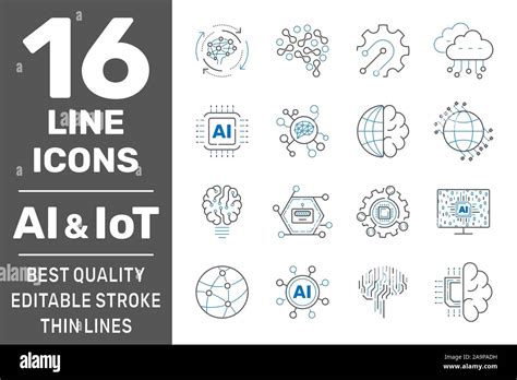 Ai Iiot Iot Cloud Computing Cognitive Computing Industry 40 Icons