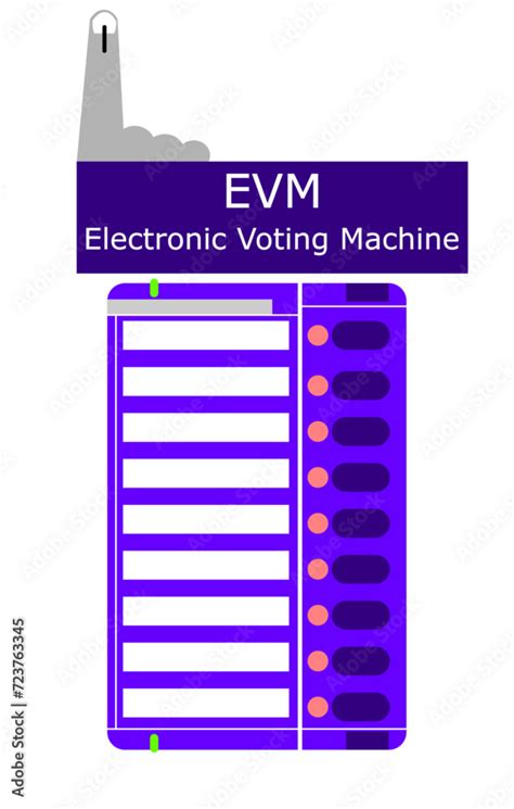 Electronic Voting Machine Evm Design Isolated On A White Background