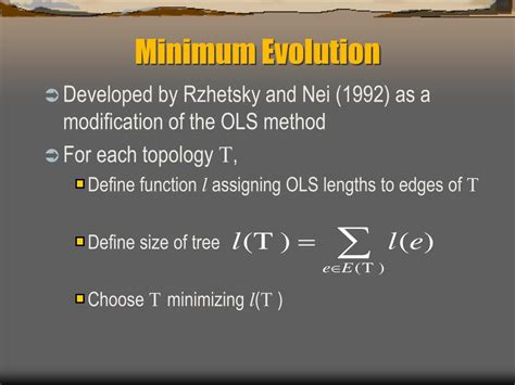 Ppt Fast Algorithms For Minimum Evolution Powerpoint Presentation