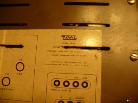 1 Very Nice Eico Hf 85 Stereo Tube Preamplifier For Refurbishment Shipping Included Photo