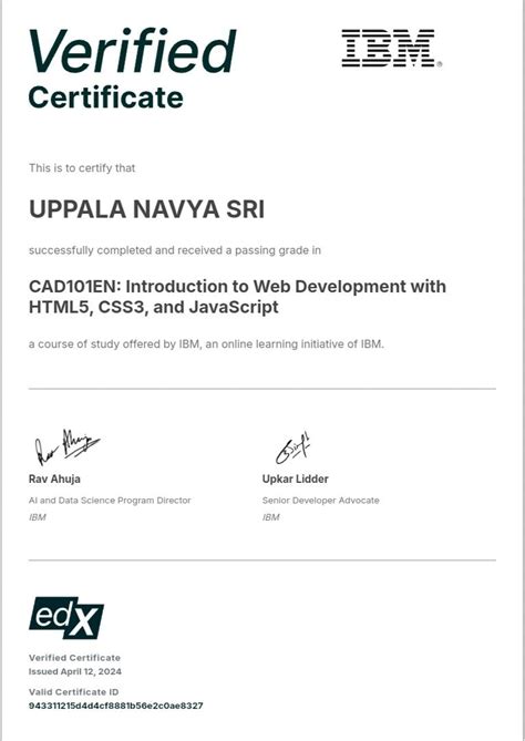 Edx Webdevelopment Certificate Uppala Navya Sri