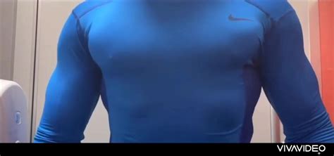 Muscle Hunks Pec Bounce In Blue Tshirt No Nude ThisVid