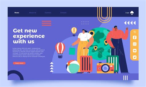 여행사 템플릿 디자인 무료 벡터